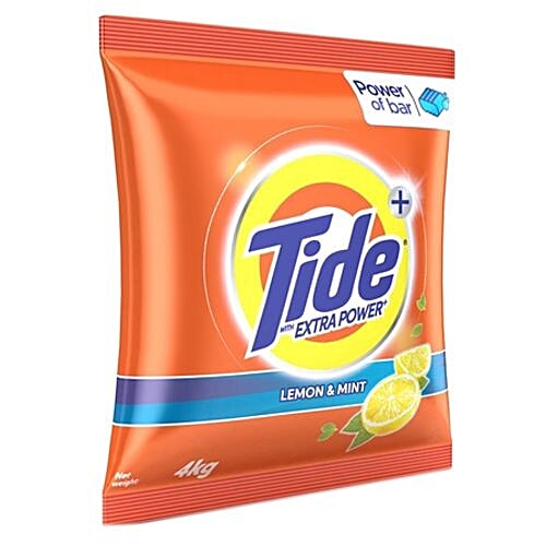 Buy Tide Plus Detergent Washing Powder Extra Power Lemon Mint 4 Kg ...