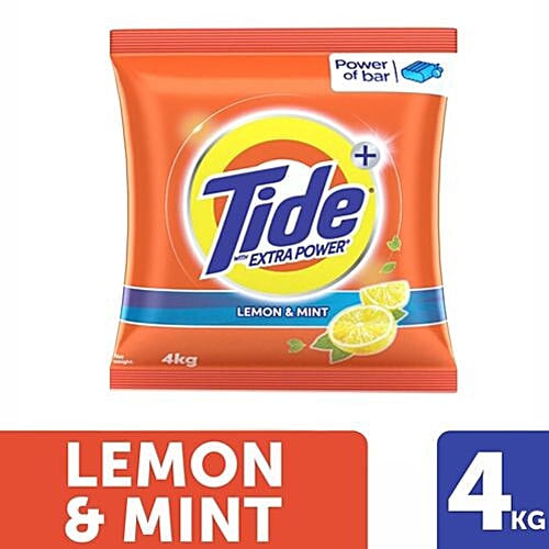 Buy Tide Plus Detergent Washing Powder Extra Power Lemon Mint 4 Kg ...