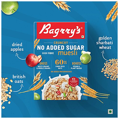 Buy Bagrrys Muesli Crunchy No Added Sugar 500 Gm Carton Online At Best ...