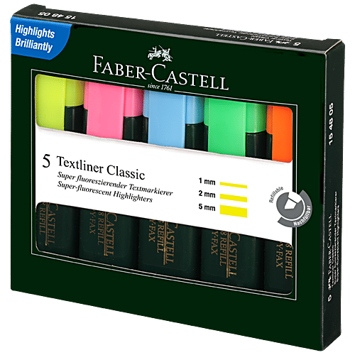 Buy Faber castell Textliner 5 pcs Online at Best Price. of Rs 125 ...