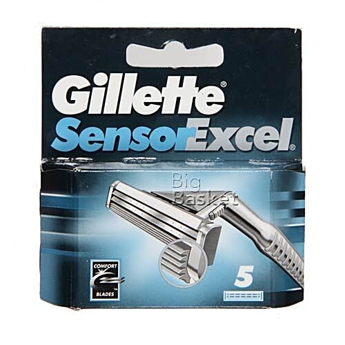 Buy Gillette Shaving Blades Sensor Excel 5 Pcs Carton Online at the ...