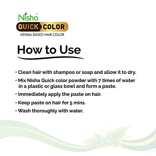Buy Nisha Quick Colour - Henna Based Hair Colour, Natural Black Online ...