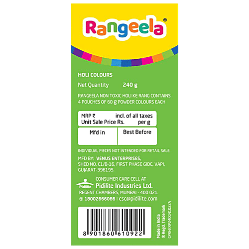 Buy Pidilite Rangeela Holi Ke Rang Colours/Gulal - Non Toxic, Skin ...