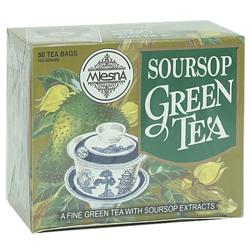 Buy Mlesna Flavored Green Tea Bags - Sour Sop 2 gm Carton (Pack of 50 ...