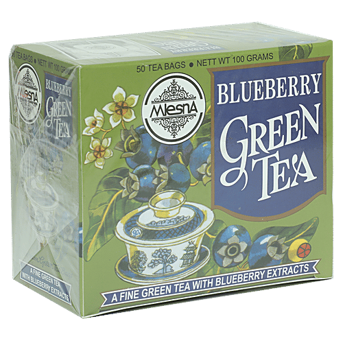 Buy Mlesna Flavored Green Tea Bags Blueberry 2 Gm Carton Online at the ...