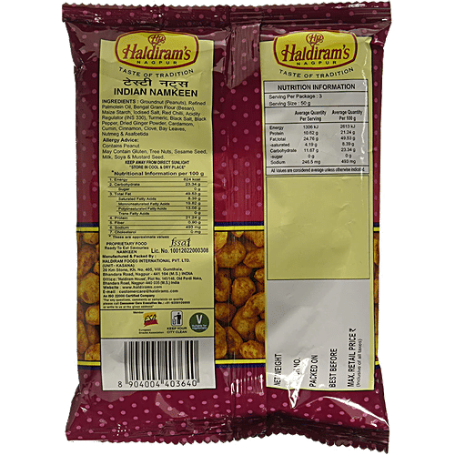 Buy Haldirams Namkeen Tasty Nuts 45 Gm Pouch Online At Best Price of Rs 10 - bigbasket