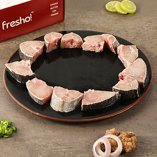 Buy Fresho King Fish (Medium) - Curry Cut/Bengali Cut Online at Best ...