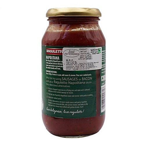 Buy Raguletto Pasta Sauce Napolitana 500 Gm Bottle Online at the Best ...