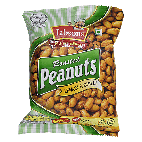 Buy Jabsons Roasted Peanuts Lemon Chilli 140 Gm Online at the Best ...