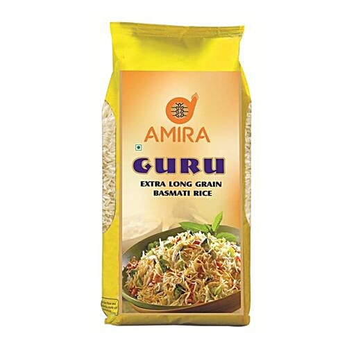 Buy Amira Basmati Rice Guru Extra Long Grain 1 Kg Pouch Online at the ...