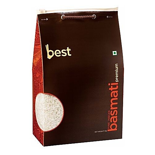 Buy Best Premium Basmati Rice 5 Kg Pouch Online at the Best Price of Rs ...