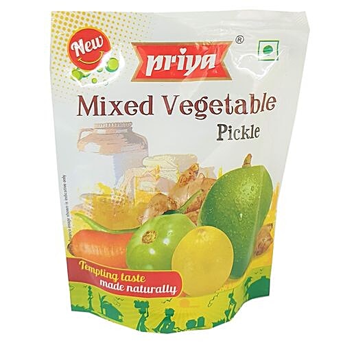 Buy Priya Pickle Mixed Vegetable With Garlic 50 Gm Pouch Online at the ...