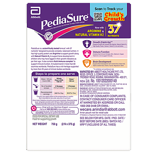 Buy Pediasure Nutritional Powder Complete Balanced Premium Chocolate ...