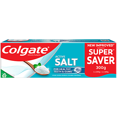 Buy Colgate Toothpaste Active Salt Saver Pack Salt Minerals 300 Gm ...