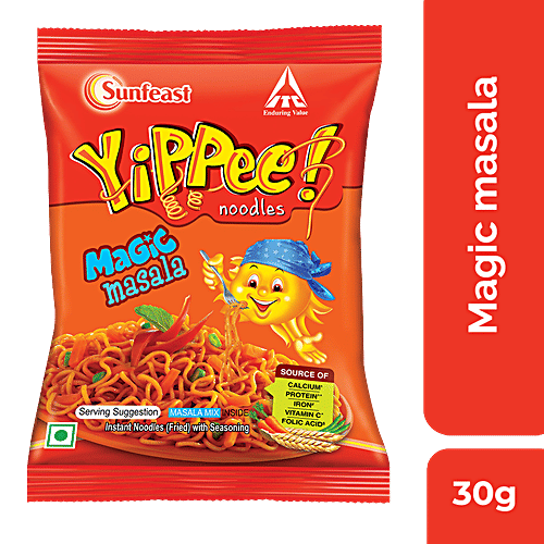 Buy Sunfeast Yippee Noodles Magic Masala 35 Gm Pouch Online at the Best ...