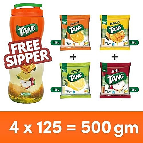 Buy Tang Instant Drink Mix 4 Exciting Flavours 125 Gm Online at the ...