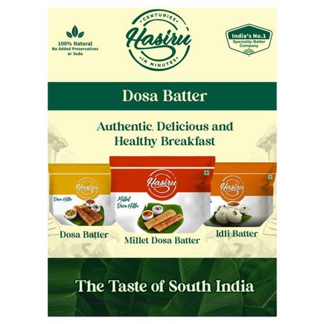 Buy HASIRU Dosa Batter - 100% Natural, Authentic, No Preservatives ...