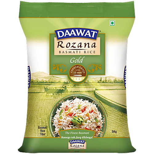 Buy Daawat Basmati Rice Rozana Gold 5 Kg Pouch Online At Best Price of ...