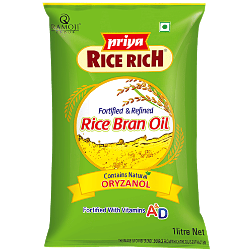 Buy Priya Refined Oil Rice Bran 1 Ltr Pouch Online at the Best Price of Rs 163 - bigbasket