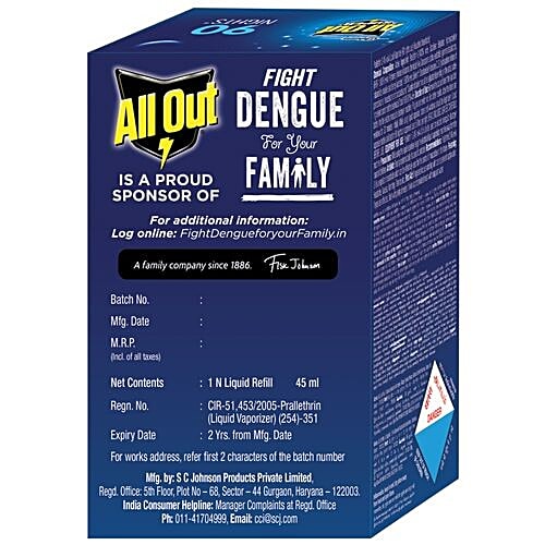 Buy All Out Super 90 Nights Refill Liquid Vaporizer 45 Ml Online At ...