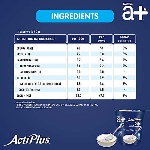 Buy Nestle Probiotic Dahi Acti Plus 400 gm Cup Online At Best Price of ...
