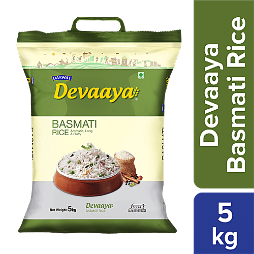 Buy Daawat Devaaya Basmati Rice 5 kg Bag, Aromatic, Long & Fluffy ...