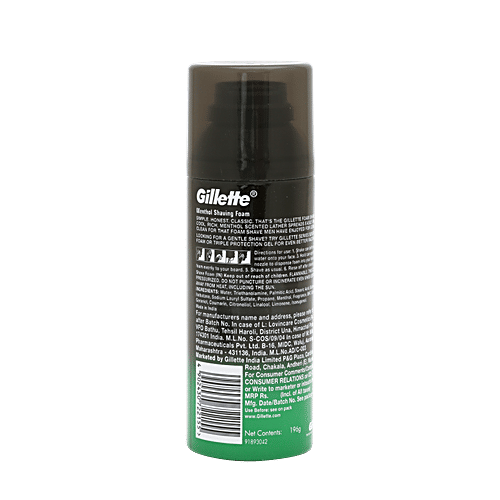 Buy Gillette Pre Shave Foam Classic Menthol 196 Gm Online At Best Price ...