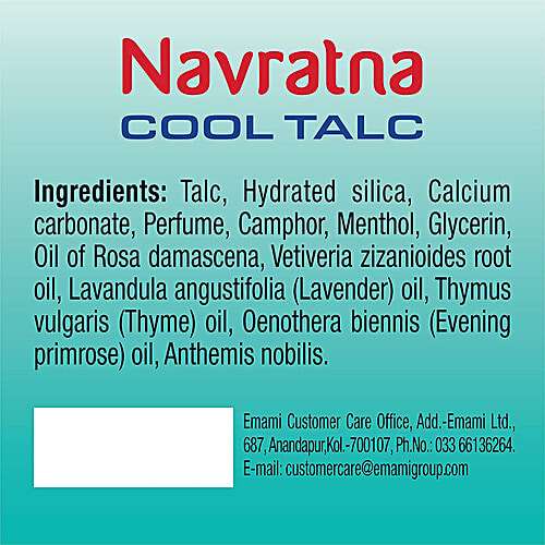 Buy Navratna Talc Powder Cool 400 Gm Online At Best Price of Rs 192 ...