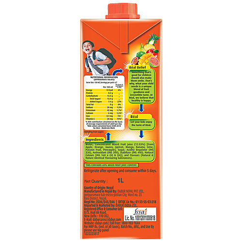 Buy Real Juice Fruit Power Mixed Fruits 1 L Online At Best Price of Rs ...