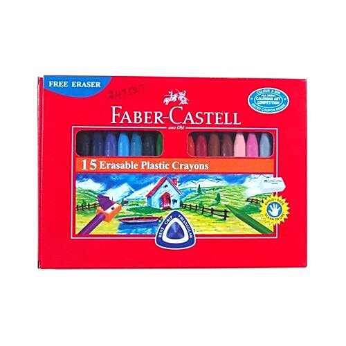 Buy Faber castell 15 Erasable Plastic Smart Crayon - 70 X 15 Online at ...