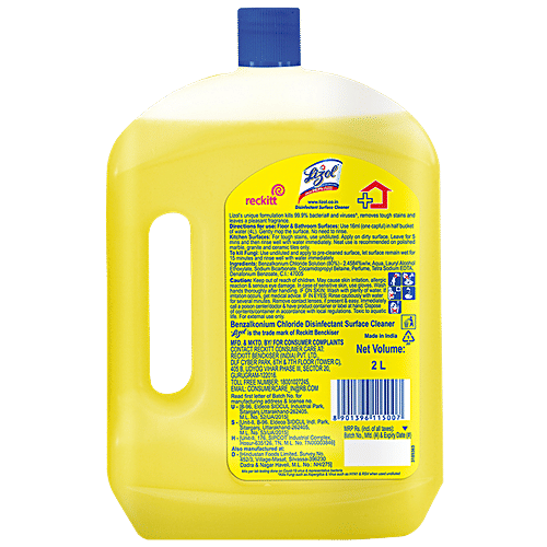 Buy Lizol Disinfectant Surface Cleaner Citrus 2 Ltr Online At Best ...