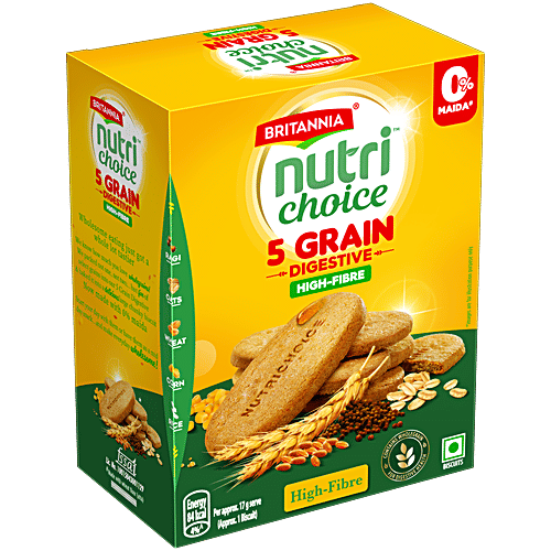 Buy Britannia Nutri Choice 5 Grain Biscuits 100 Gm Pouch Online At Best ...
