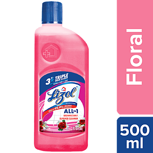 Buy Lizol Disinfectant Surface Cleaner Floral 500 Ml Online At Best ...