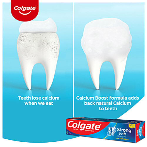 Buy Colgate Toothpaste Strong Teeth Dental Cream Anti Cavity 200 Gm ...