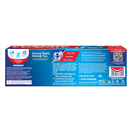 Buy Colgate Toothpaste Strong Teeth Dental Cream Anti Cavity 300 Gm ...
