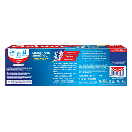 Buy Colgate Toothpaste Strong Teeth Dental Cream Anti Cavity 300 Gm ...