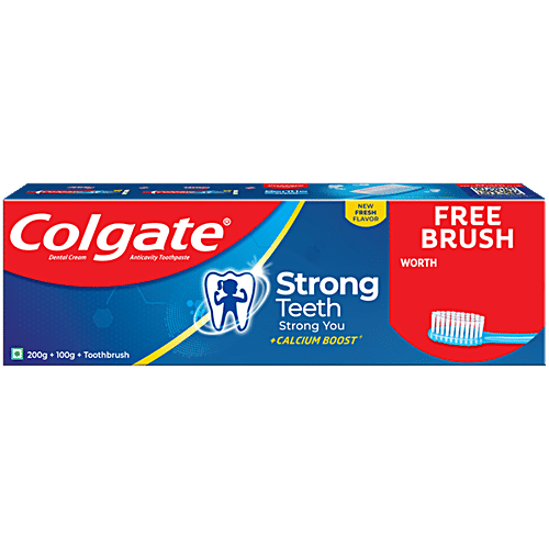 Buy Colgate Toothpaste Strong Teeth Dental Cream Anti Cavity 300 Gm ...