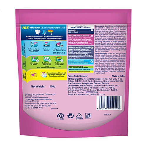 Buy Vanish Powder Expert Stain Removal Laundry Additive 400 Gm Online ...
