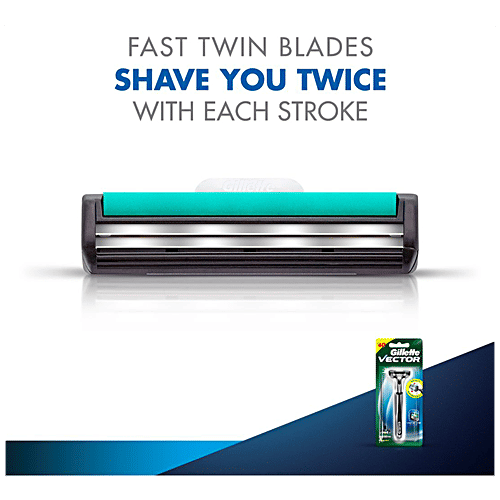Buy Gillette Adjustable Razor Vector Plus 1 Pc Online At Best Price of ...