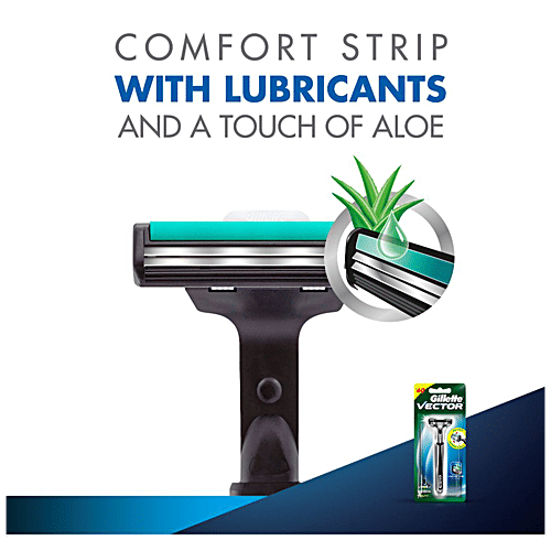 Buy Gillette Adjustable Razor Vector Plus 1 Pc Online At Best Price of ...