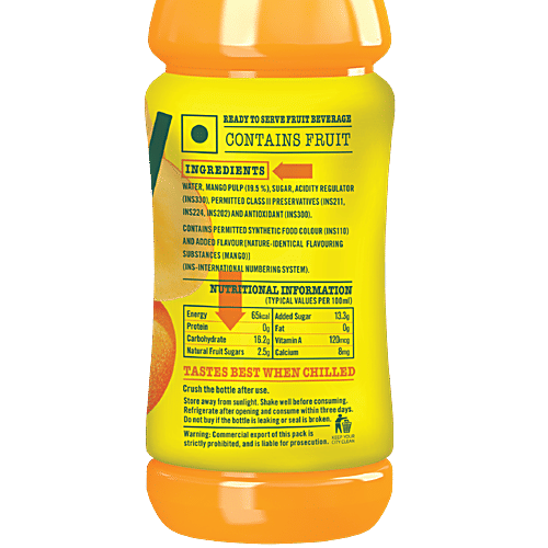 Buy Frooti Drink Fresh N Juicy Mango 300 Ml Bottle Online at the Best ...