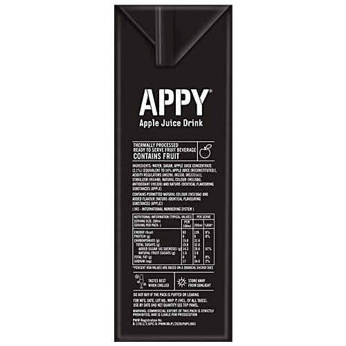 Buy Appy Apple Juice Drink Classic 200 Ml Carton Online at the Best ...