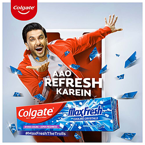 Buy Colgate Toothpaste - Maxfresh Blue Peppermint Ice, Gel 150 gm ...