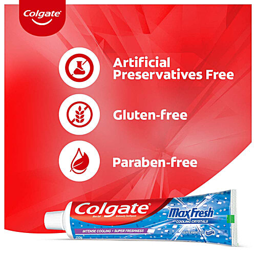 Buy Colgate Toothpaste - Maxfresh Blue Peppermint Ice, Gel 150 gm ...