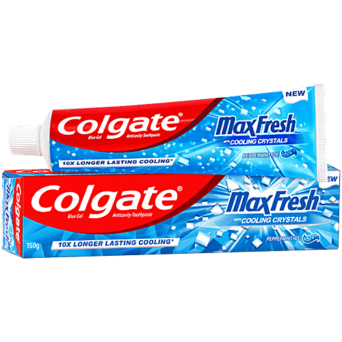 Buy Colgate Toothpaste - Maxfresh Blue Peppermint Ice, Gel 150 gm ...