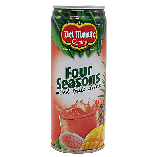 Buy Del Monte Drink Four Seasons Mixed Fruit 100 240 Ml Tin Online At ...