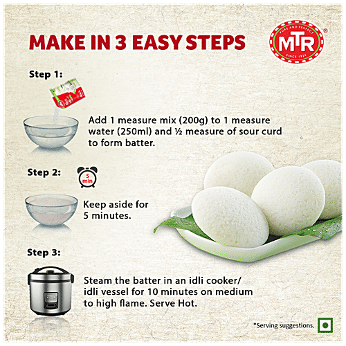 Buy Mtr Breakfast Mix Rice Idli 500 Gm Pouch Online At Best Price of Rs ...