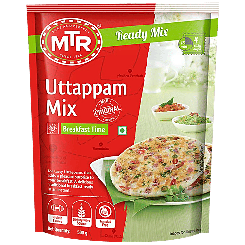 Buy Mtr Breakfast Mix Uttappam 500 Gm Pouch Online At Best Price of Rs ...