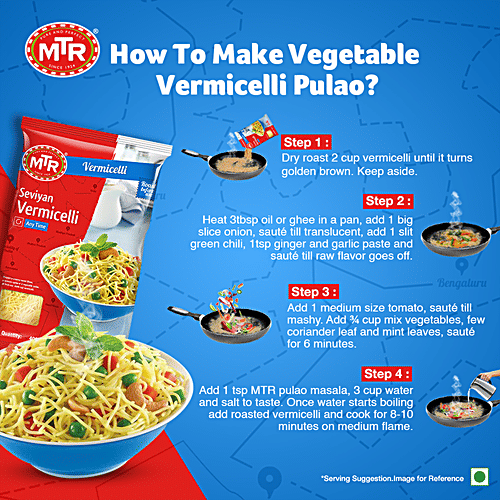 Buy Mtr Vermicelli Rice Sevai 400 Gm Pouch Online at the Best Price of ...