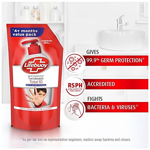 Buy Lifebuoy Total 10 Hand Wash 185 Ml Refill Online At Best Price of ...